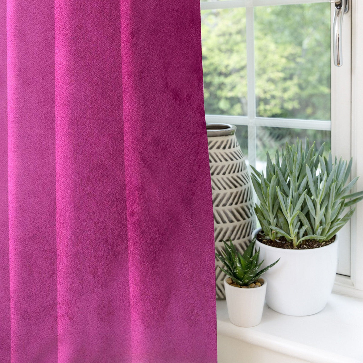 Fuchsia Pink Curtains | Bright Hot Pink Velvet – McAlister Textiles ...