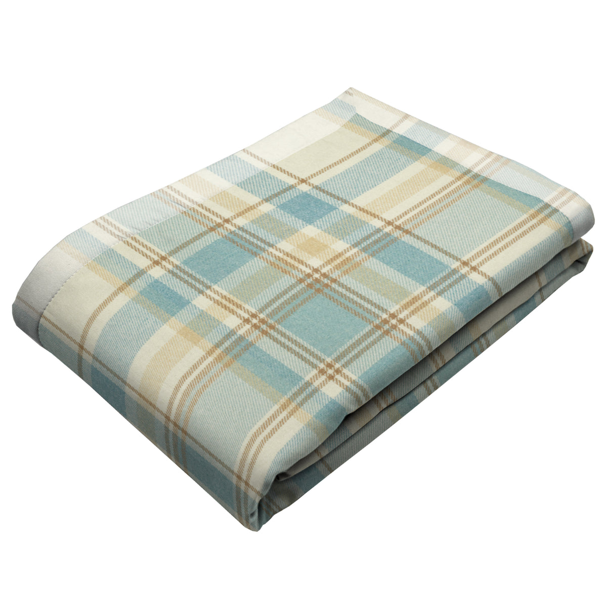 Tartan Check Duck Egg Blue Woolly Blanket Throw – McAlister Textiles ...