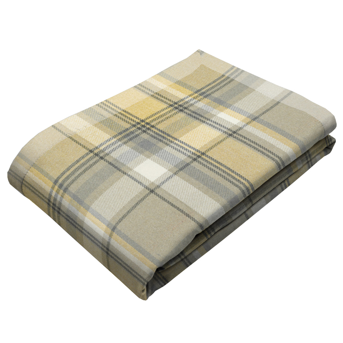 Tartan Check Yellow and Grey Woolly Blanket Throw – McAlister Textiles ...