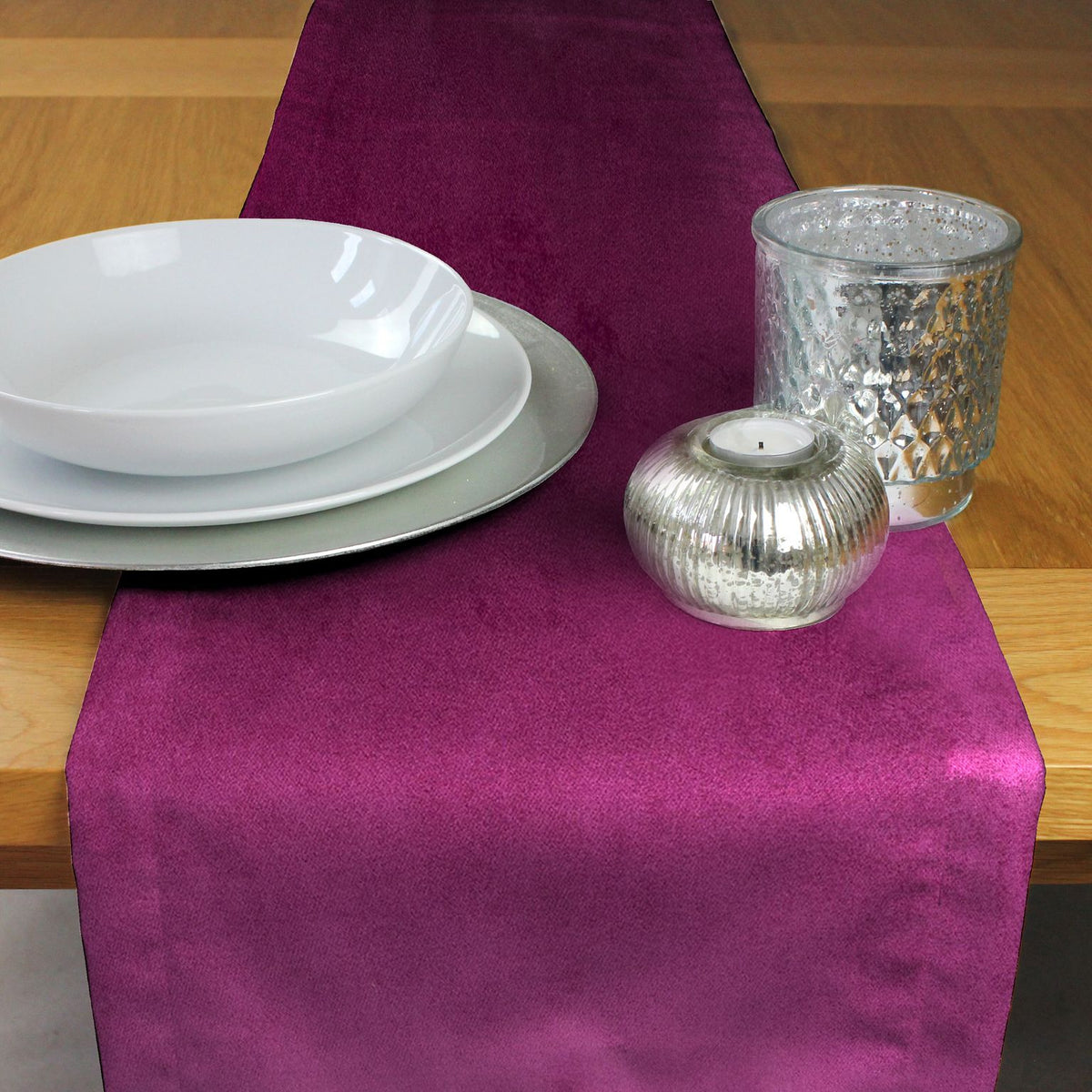 Fuchsia Pink Velvet Table Runner | McAlister Textiles – McAlister Textiles